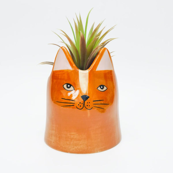 Ginger Cat Planter - Eclectic Equine & Country